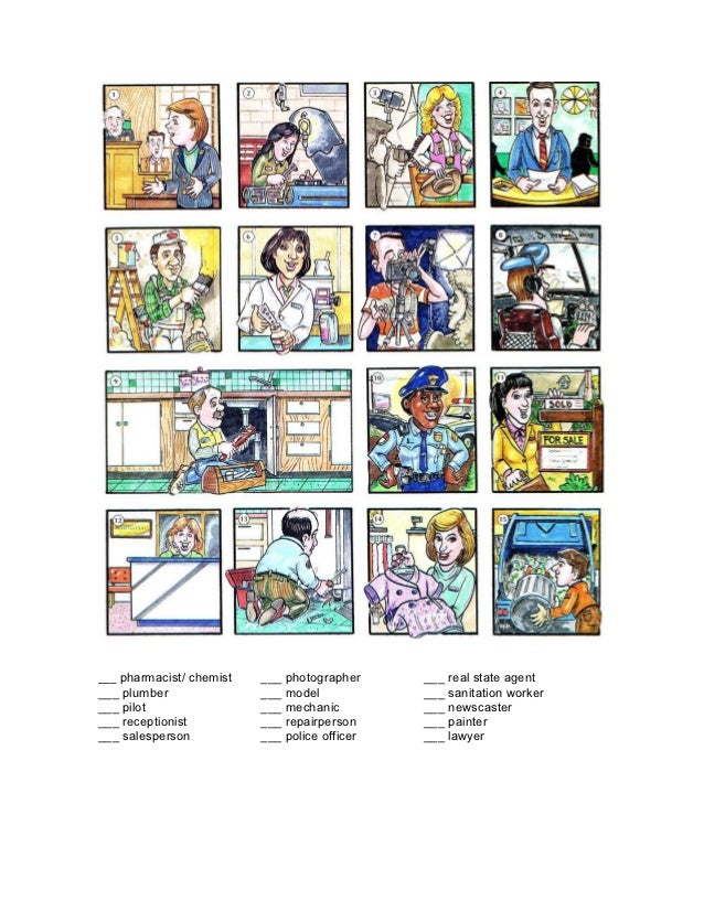 Jobs vocabulary handout