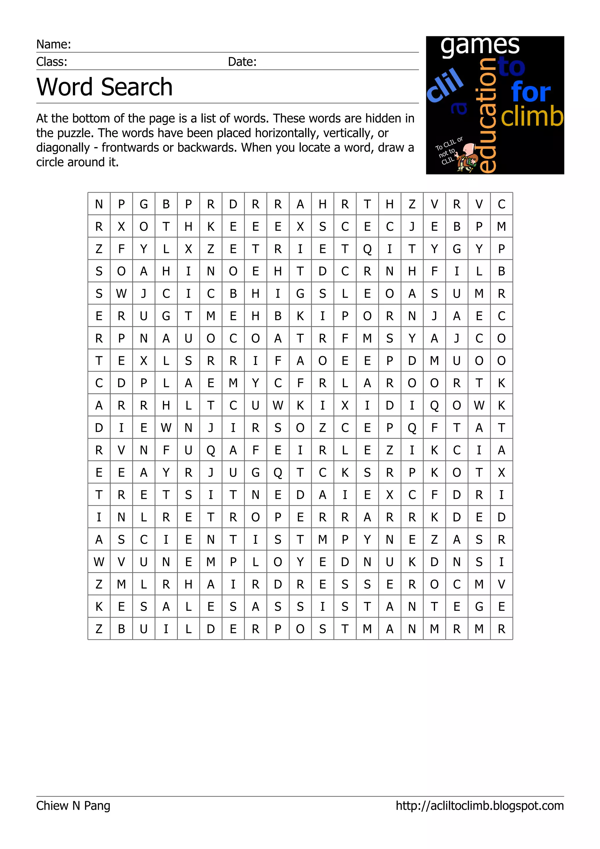 Jobs Word Search | PDF