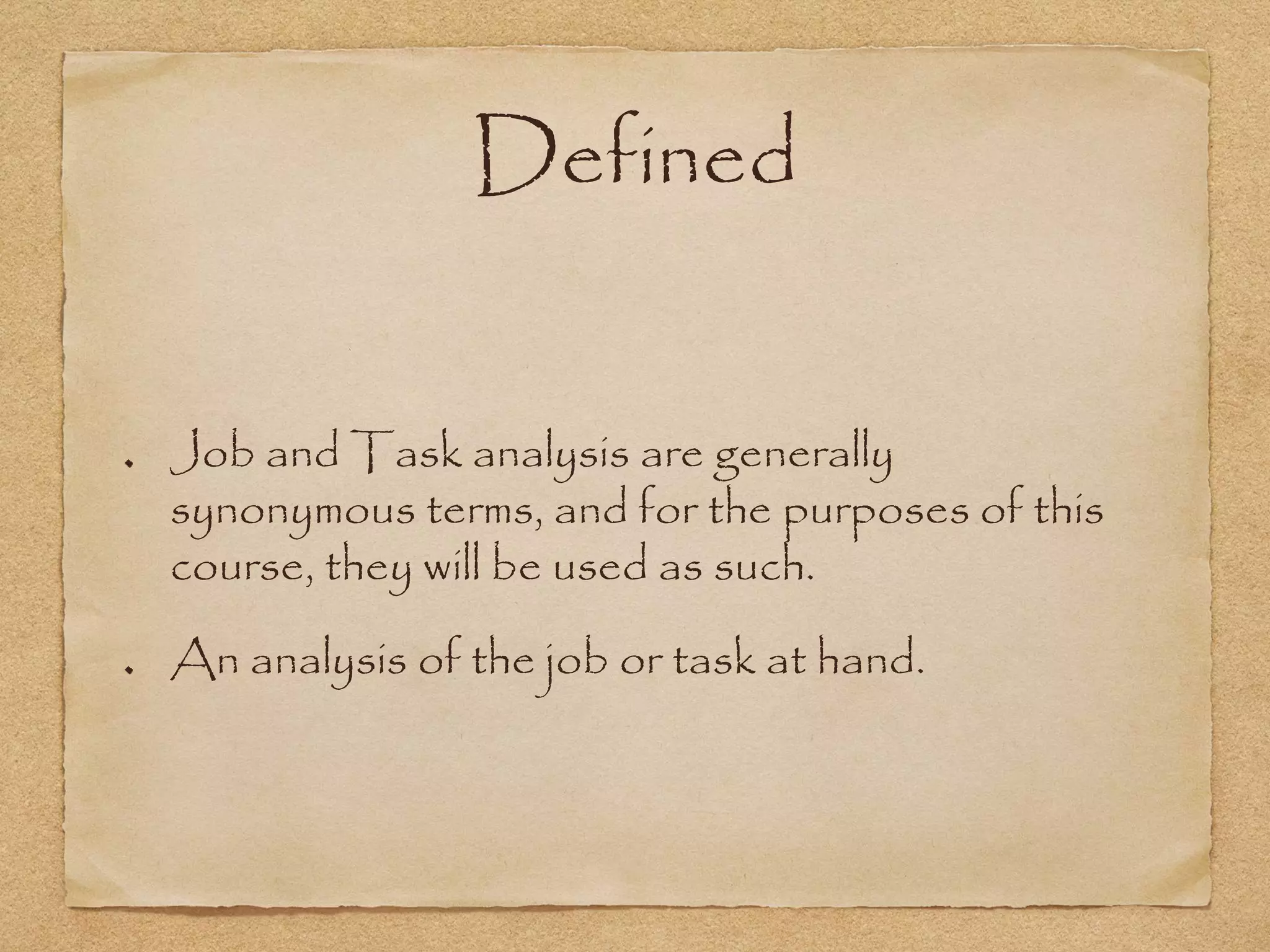 Job and Task Analysis | PPTX