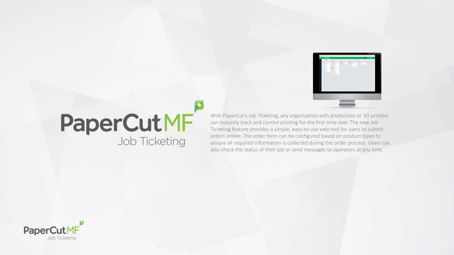 PaperCut Job Ticketing | PPT