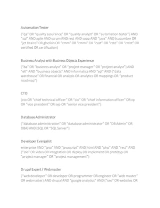 Job title string examples | PDF