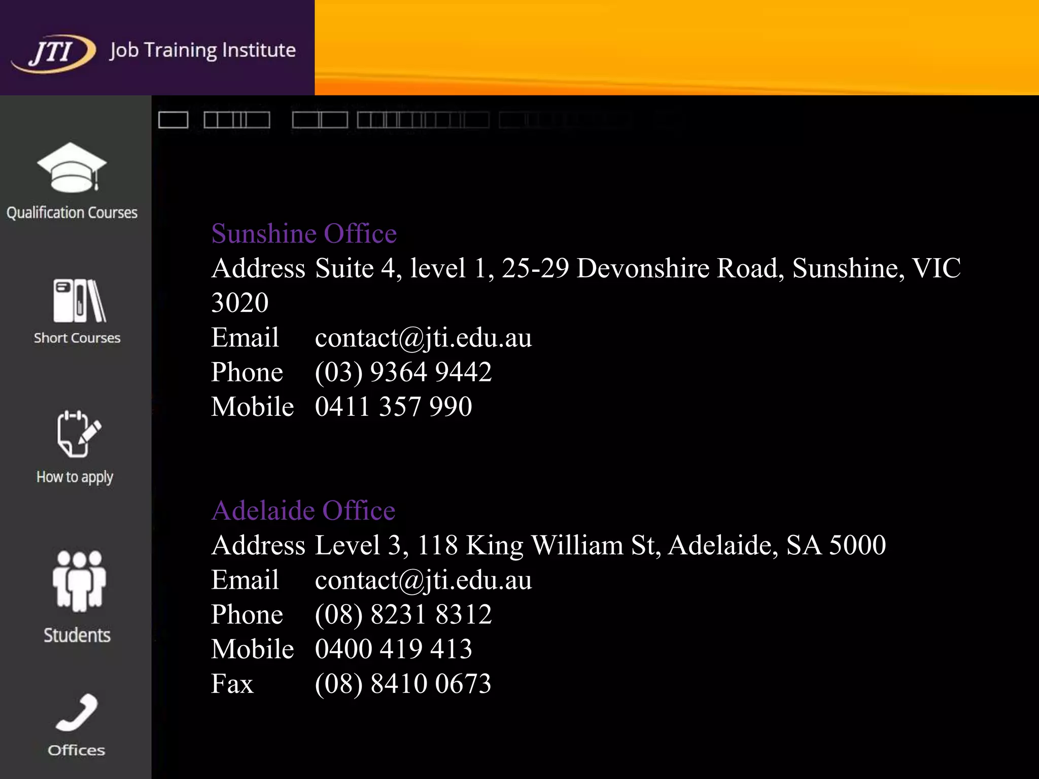 Job Training Institute Australia | PPT