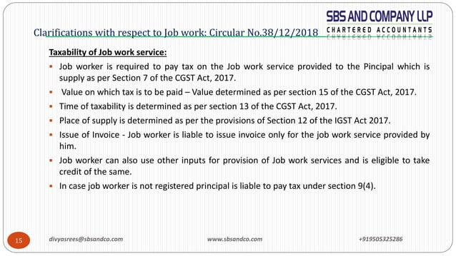 JOBWORK Under GST | PDF