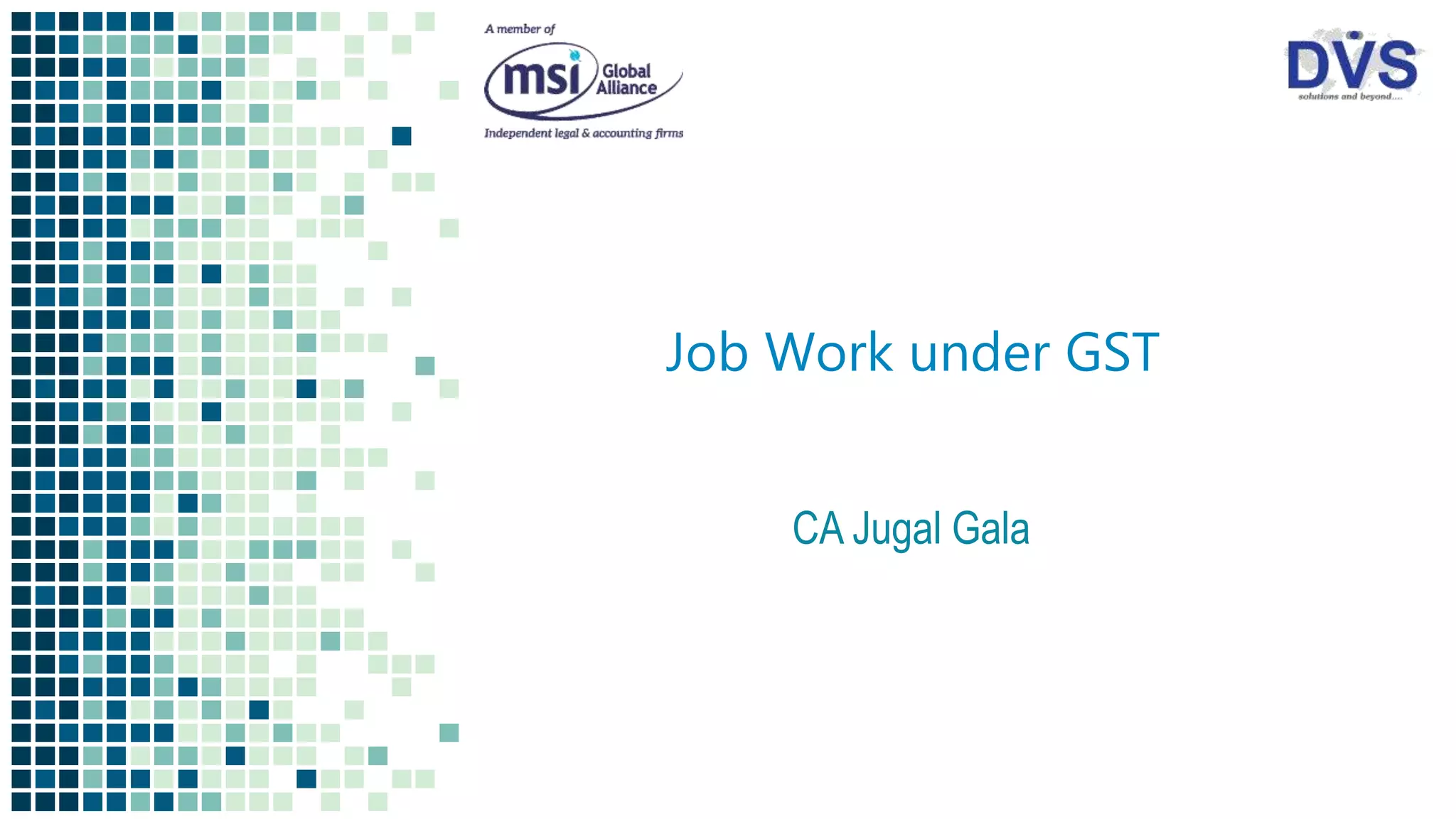 Job Work under GST | PPTX