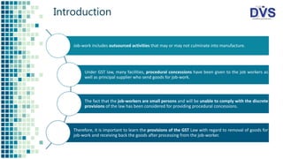 Job Work under GST | PPTX