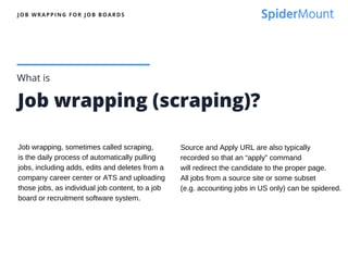 Job wrapping for job boards - White paper by SpiderMount | PDF
