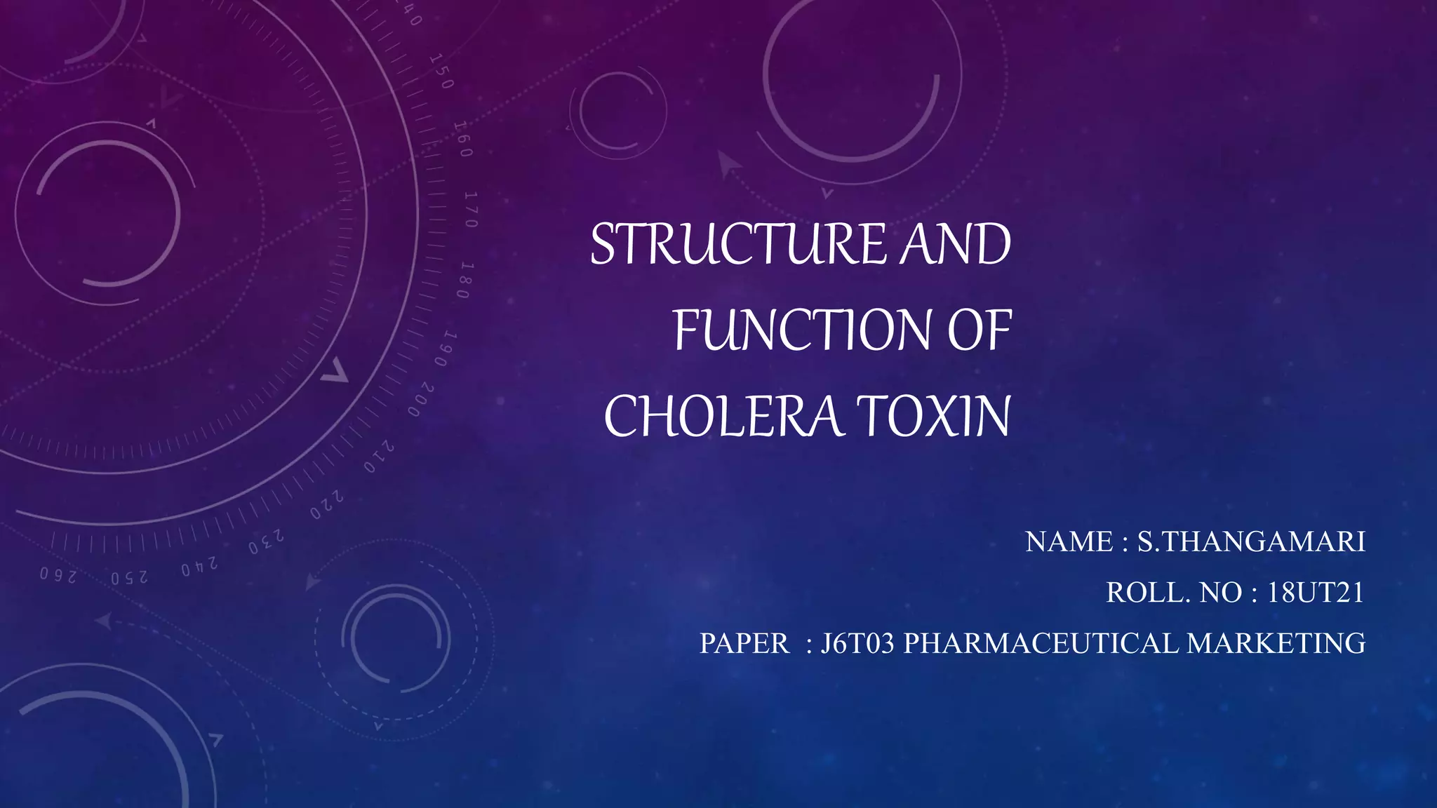 structure and function of cholera toxin | PPTX