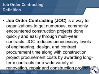 Job Order Contracting 101 | PPT