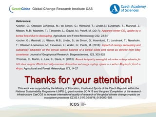 Forest net ecosystem CO2 exchange in sloping terrain as derived by eddy covariance | PPT