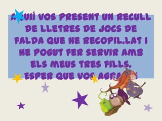 Jocs de falda | PPT