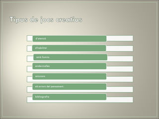 Jocs pensament creatiu | PPT
