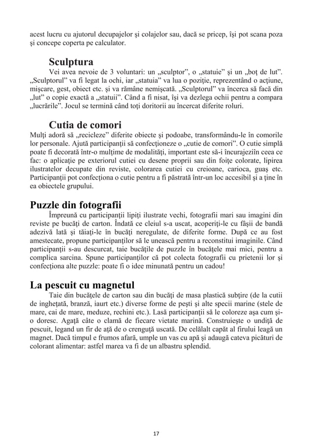 JOCURI DE AUTOCUNOAŞTERE, DE PREZENTARE ŞI DE CUNOAŞTERE INTERPERSONALĂ ...