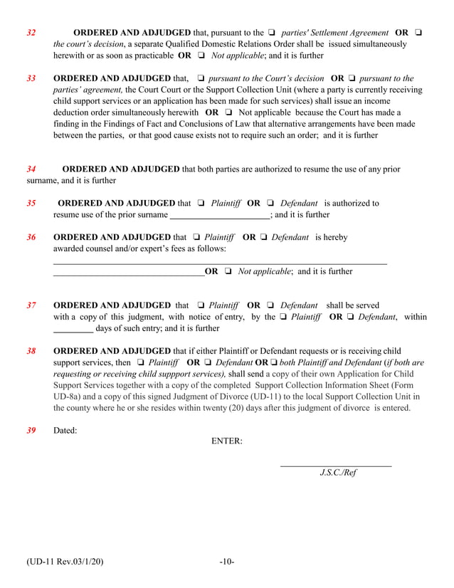 New York Judgement of Divorce | PDF