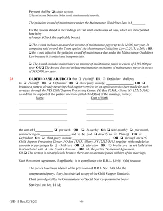 New York Judgement of Divorce | PDF