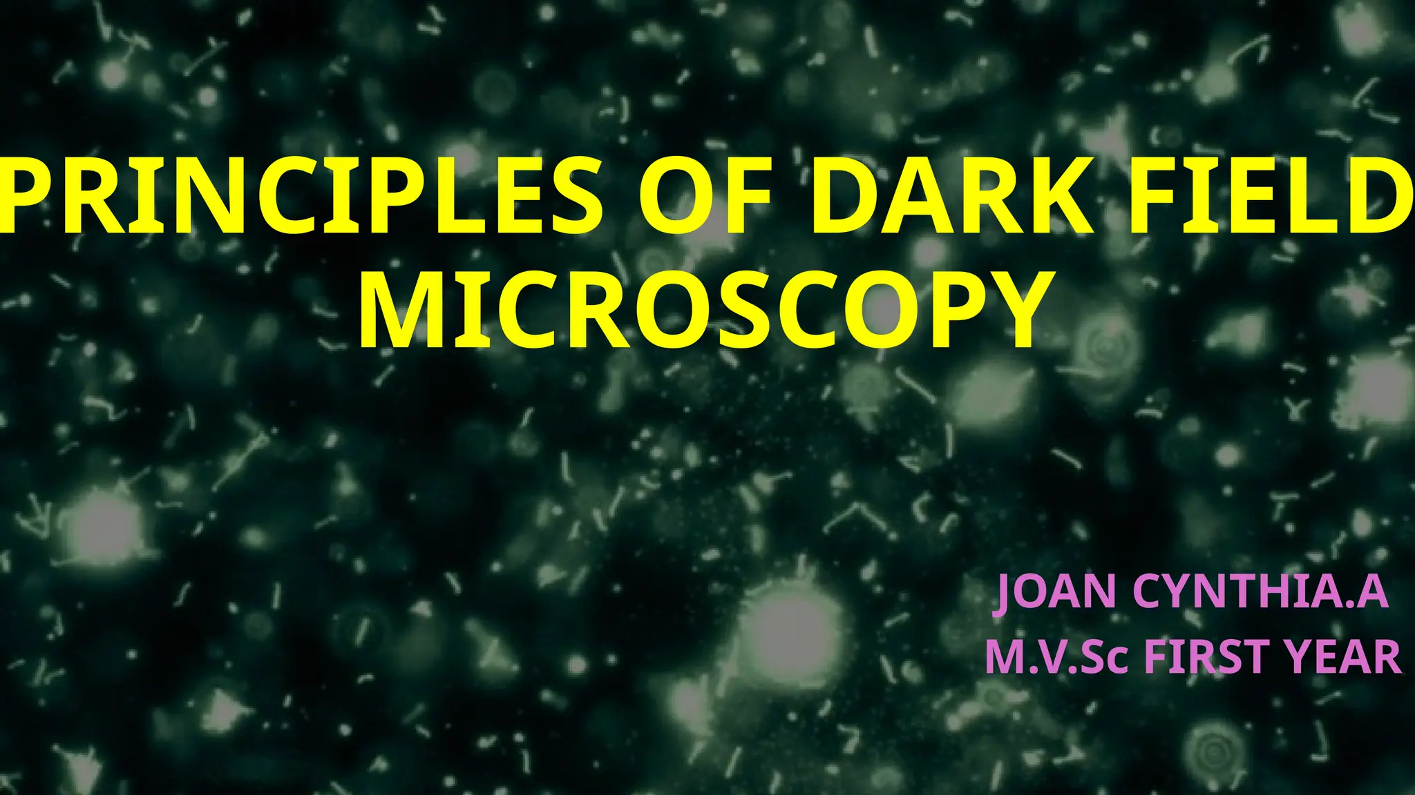 Dark-field microscopy (also called dark-ground microscopy) describes ...
