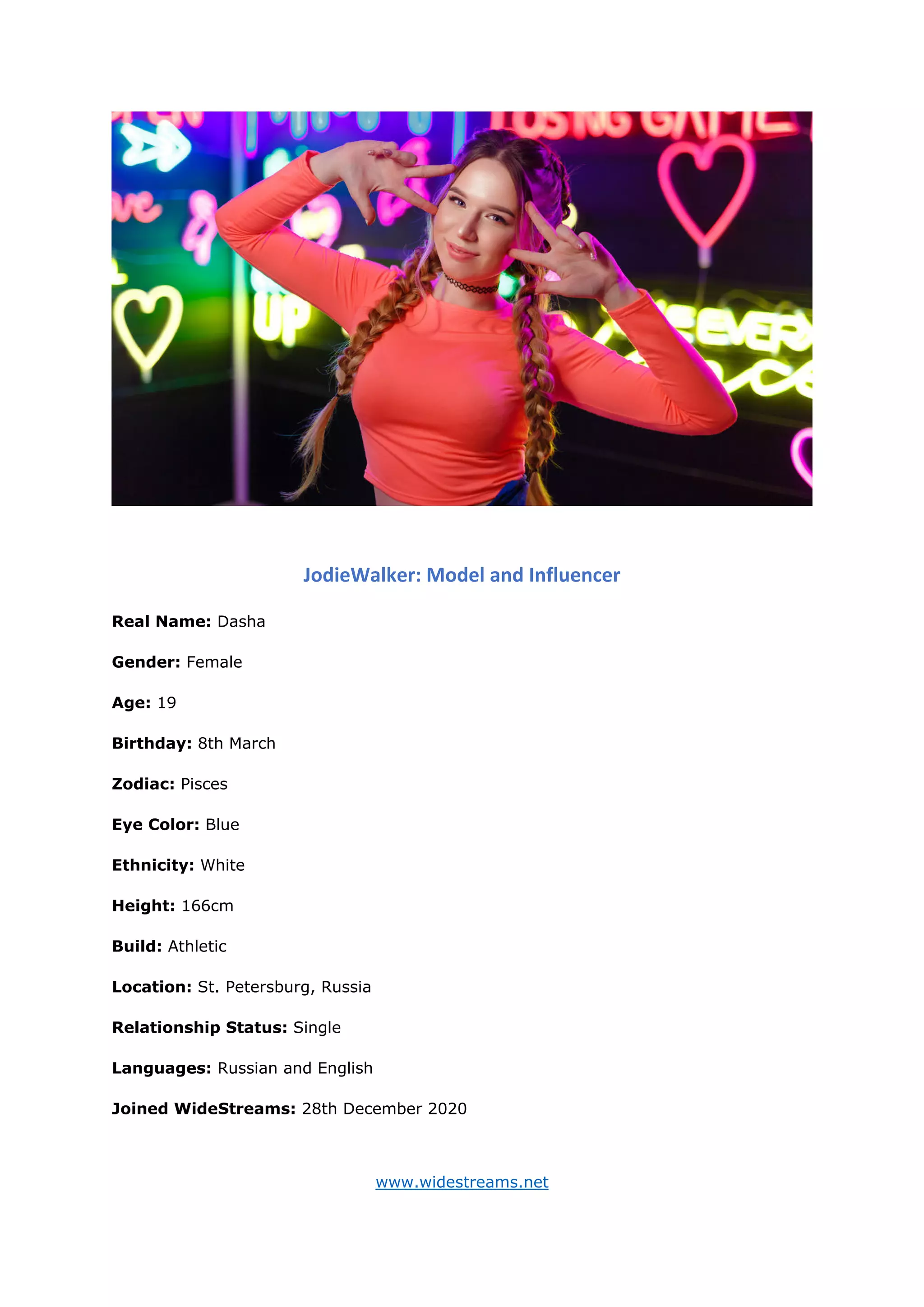 JodieWalker - Model and Influencer | PDF