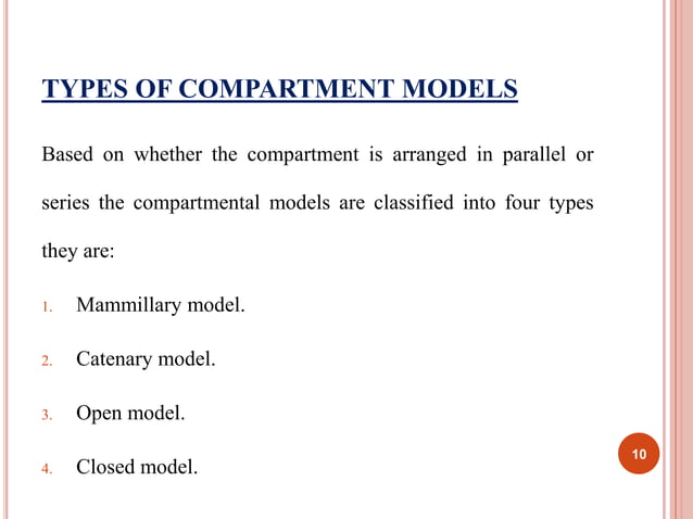 Compartment Modelling | PPTX | Chemistry | Science