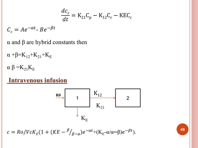 Compartment Modelling | PPTX | Chemistry | Science