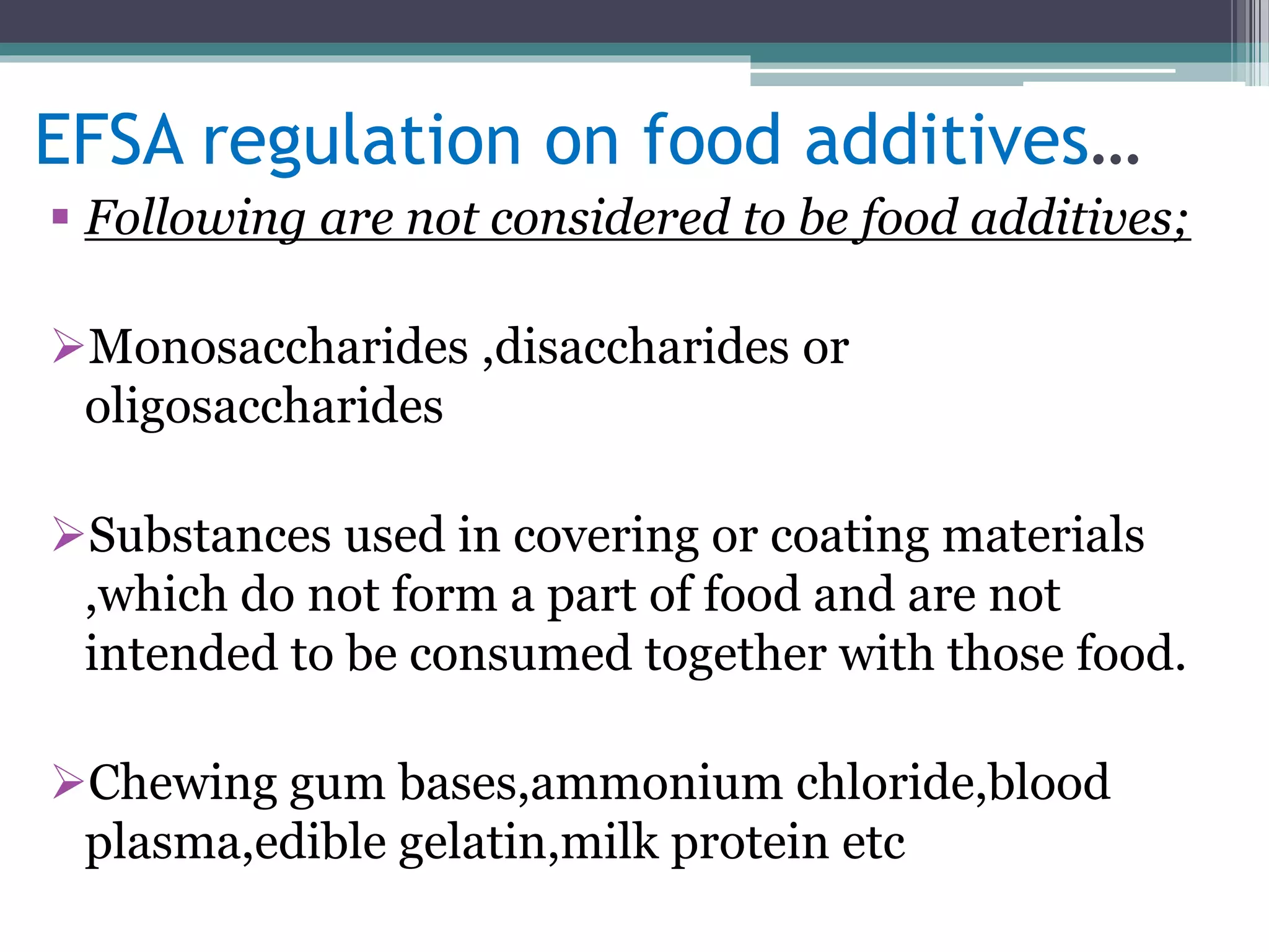 food additive regulations | PPTX