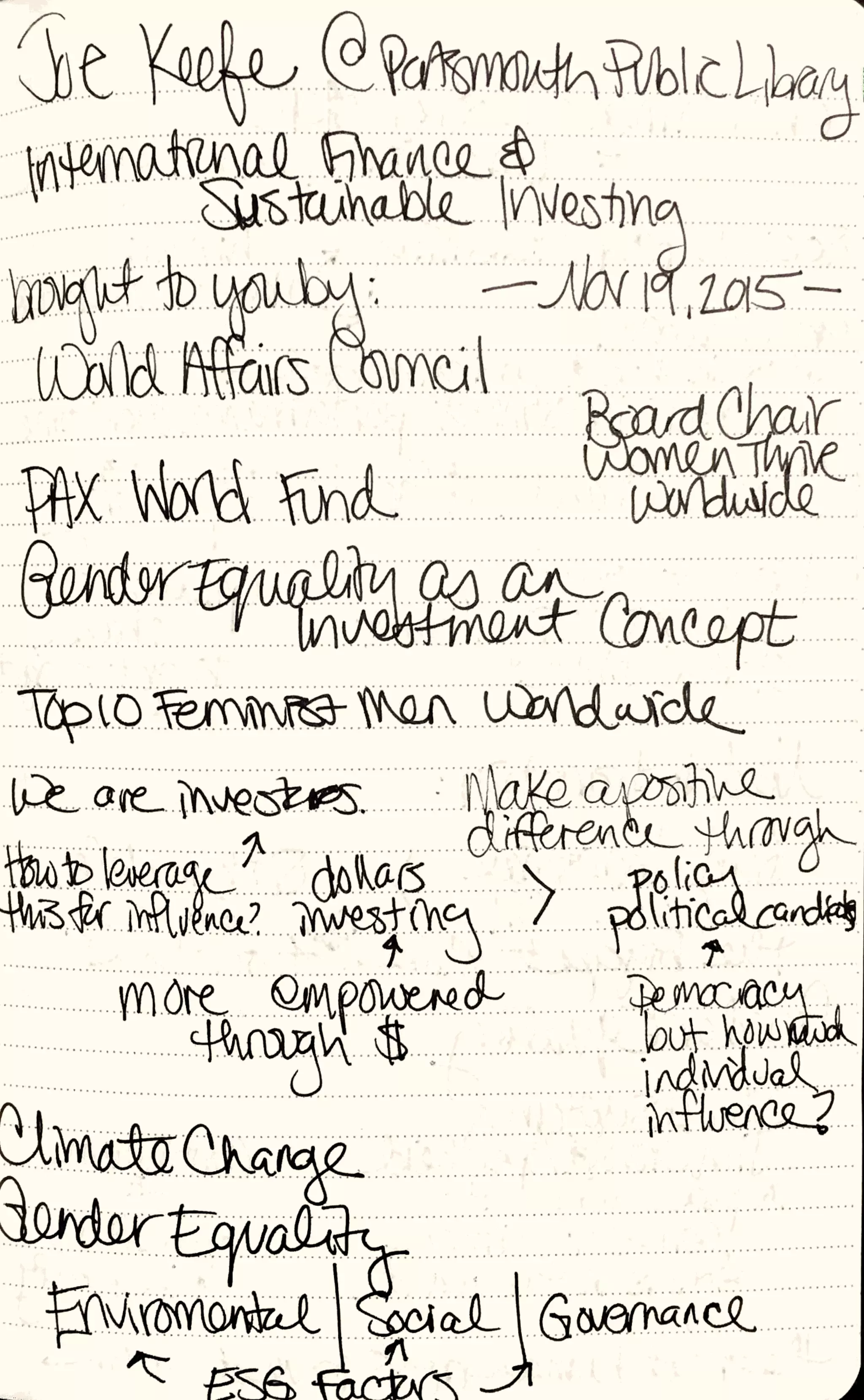 Joe Keefe — World Affairs — International Finance & Sustainable ...