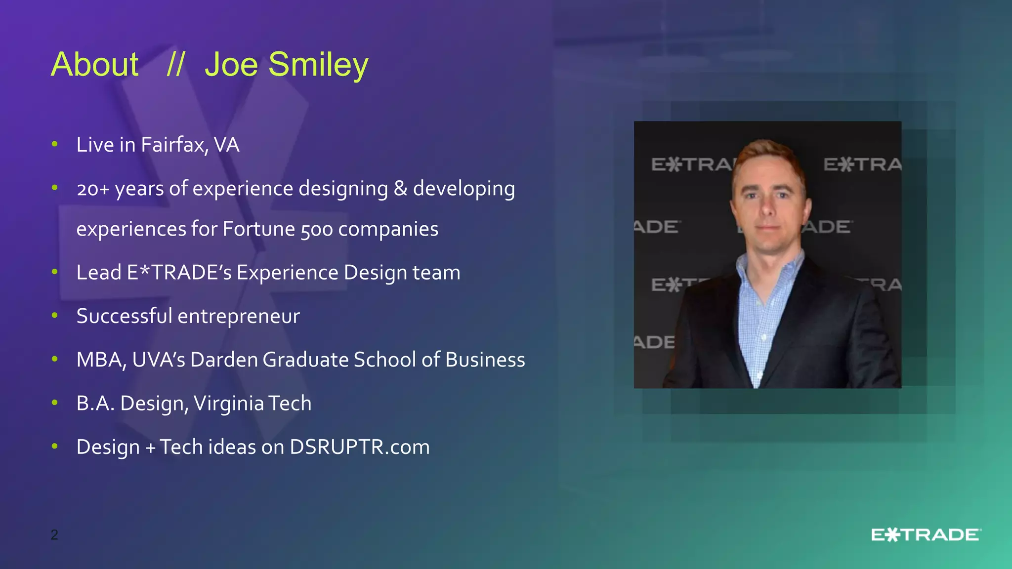 FXD 2019 Keynote: Joseph Smiley, E*TRADE