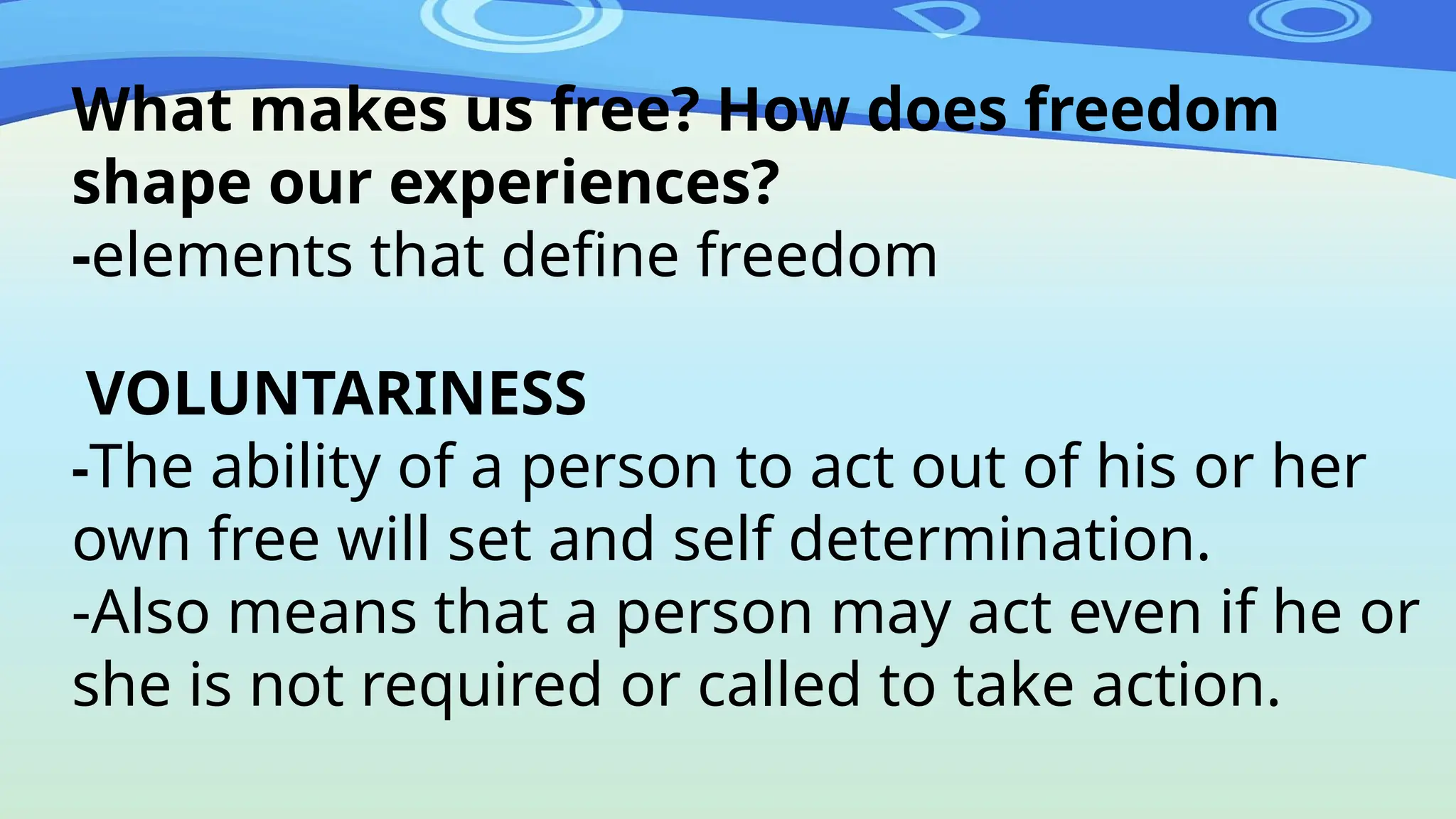 Freedom of the Human Person Introduction to the Philosophy | PPTX