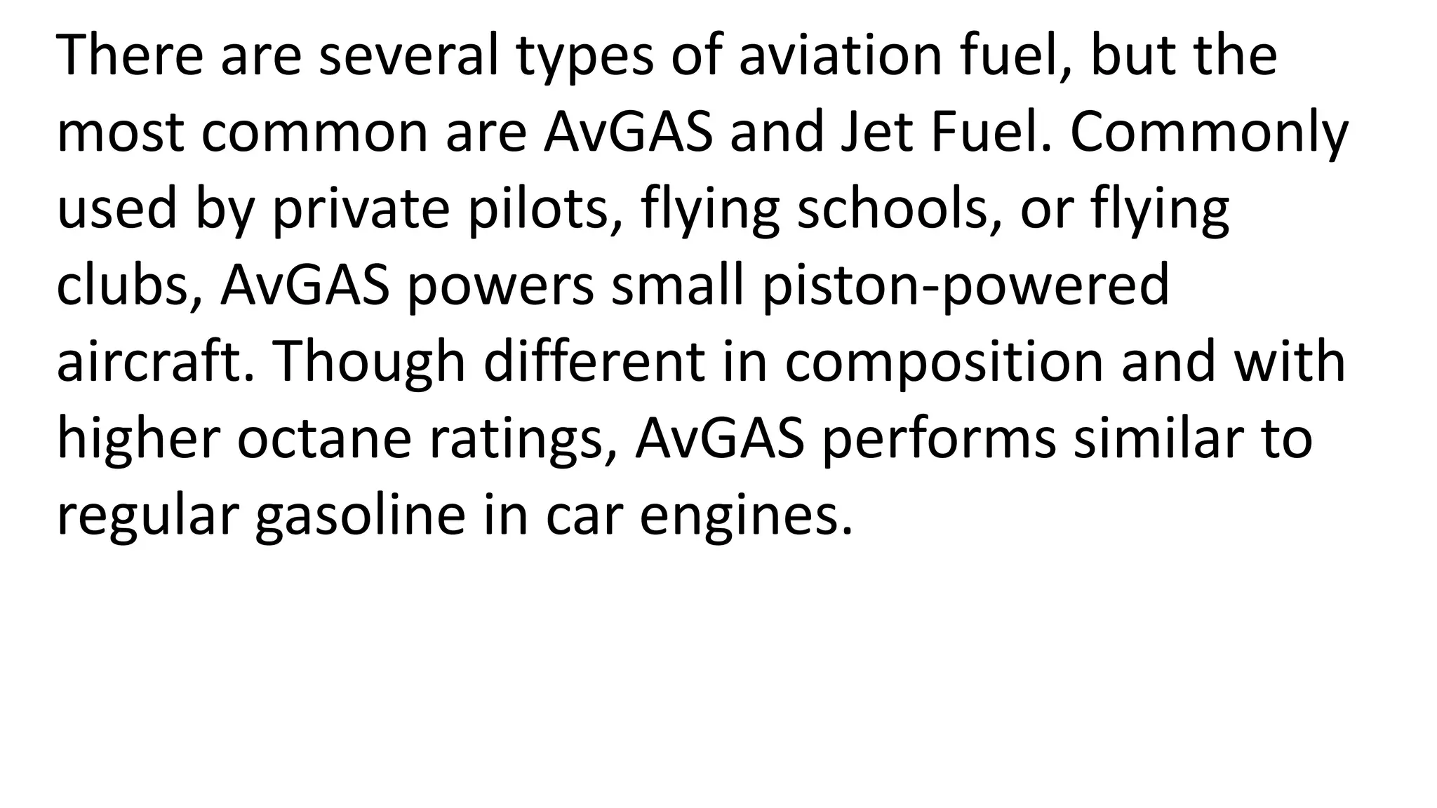 Types of Aviation Fuel | PPTX