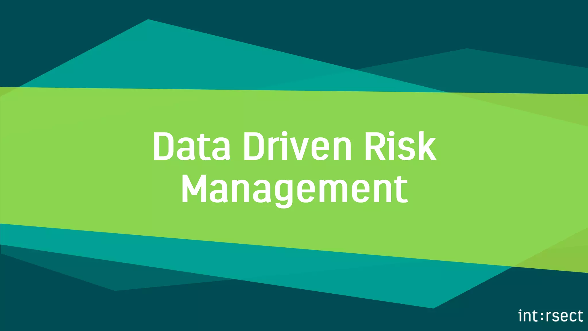 Data Driven Risk Management | PDF