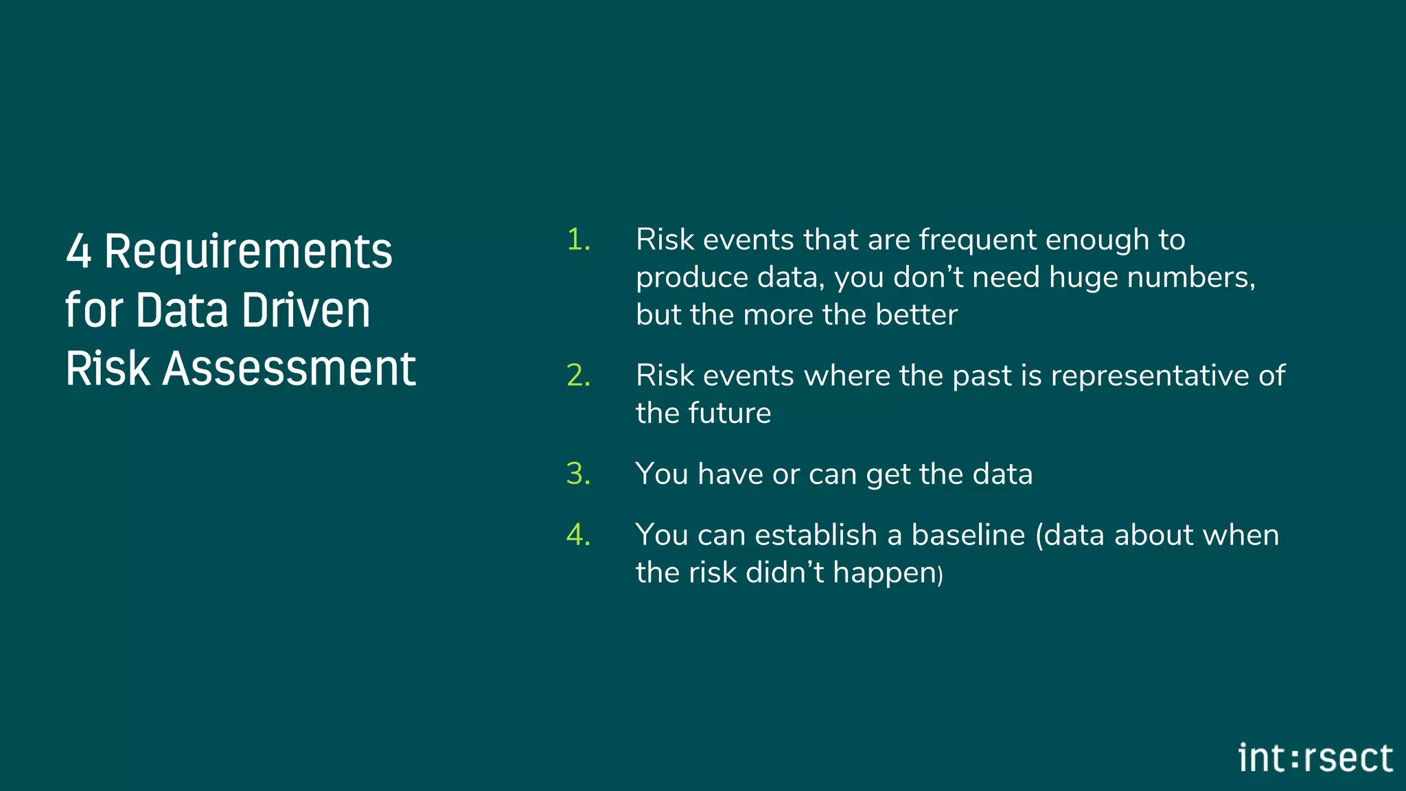 Data Driven Risk Management | PPT