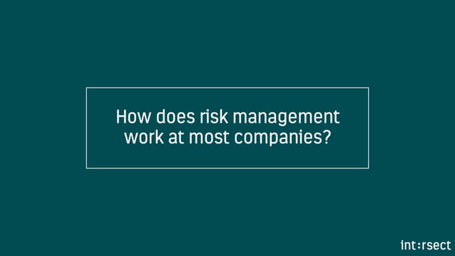 Data Driven Risk Management | PPT