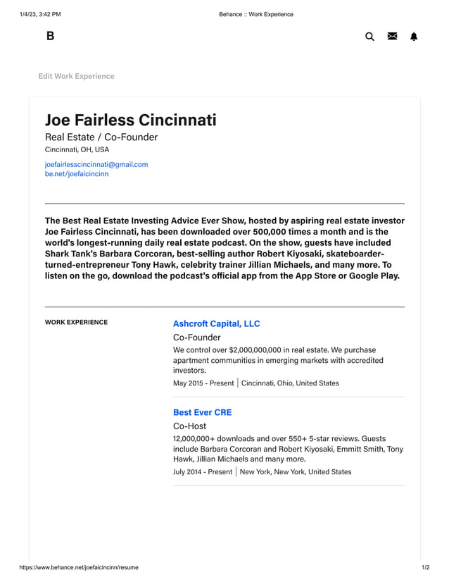 Joe Fairless Cincinnati - Biography.pdf