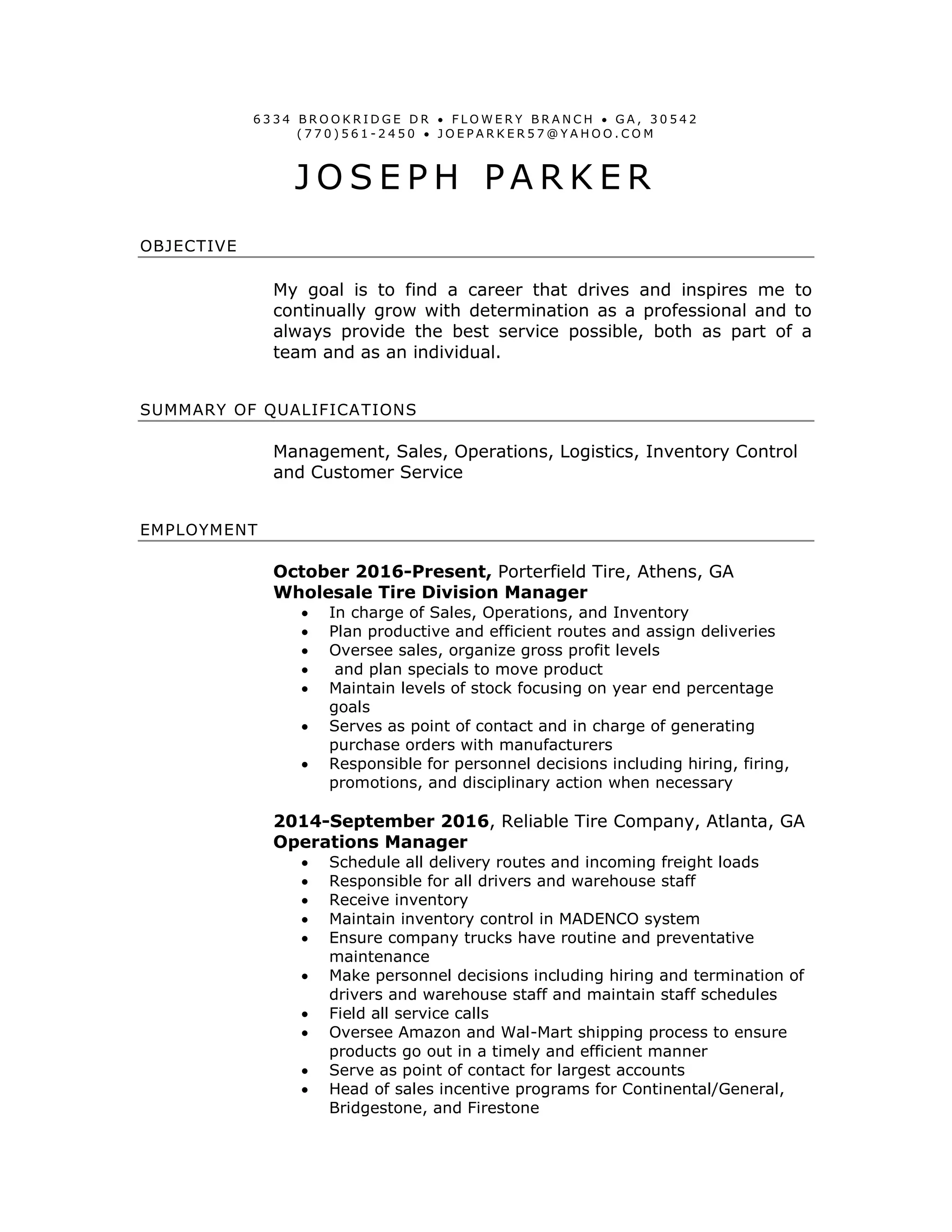 Joe ga resume12017 | PDF
