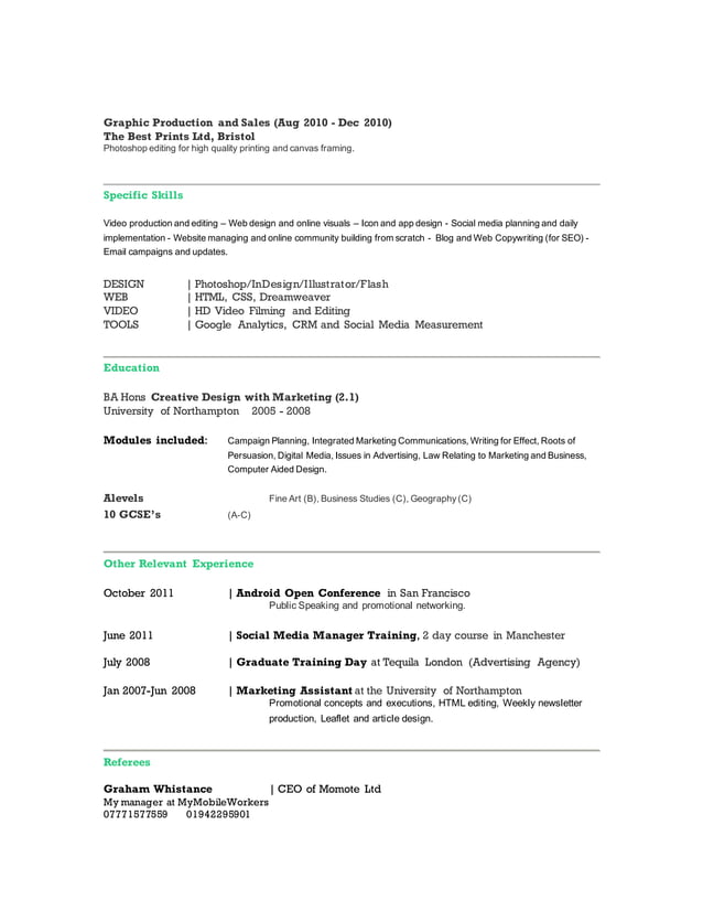 Joe Gregory CV | PDF