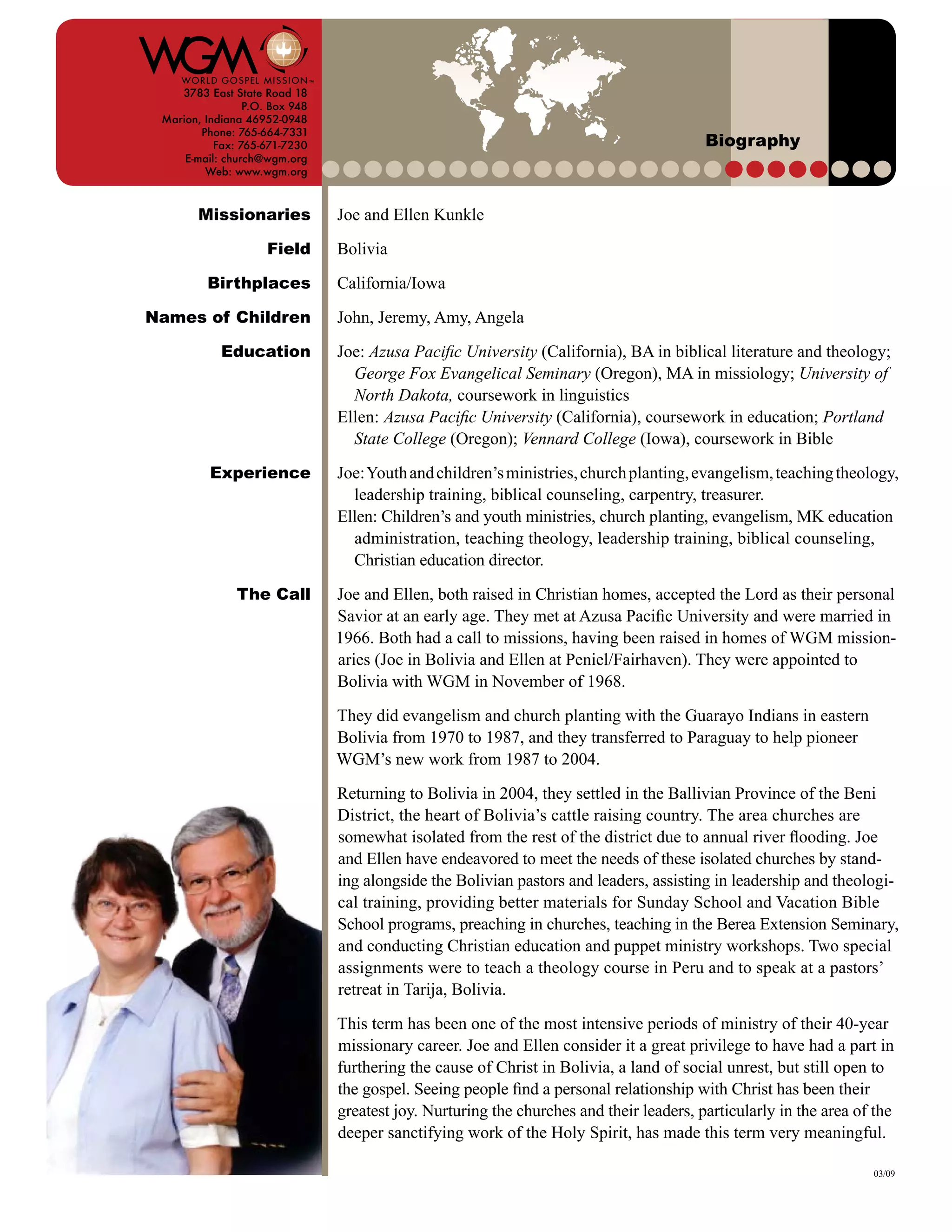 Joe Kunkle Bio | PDF