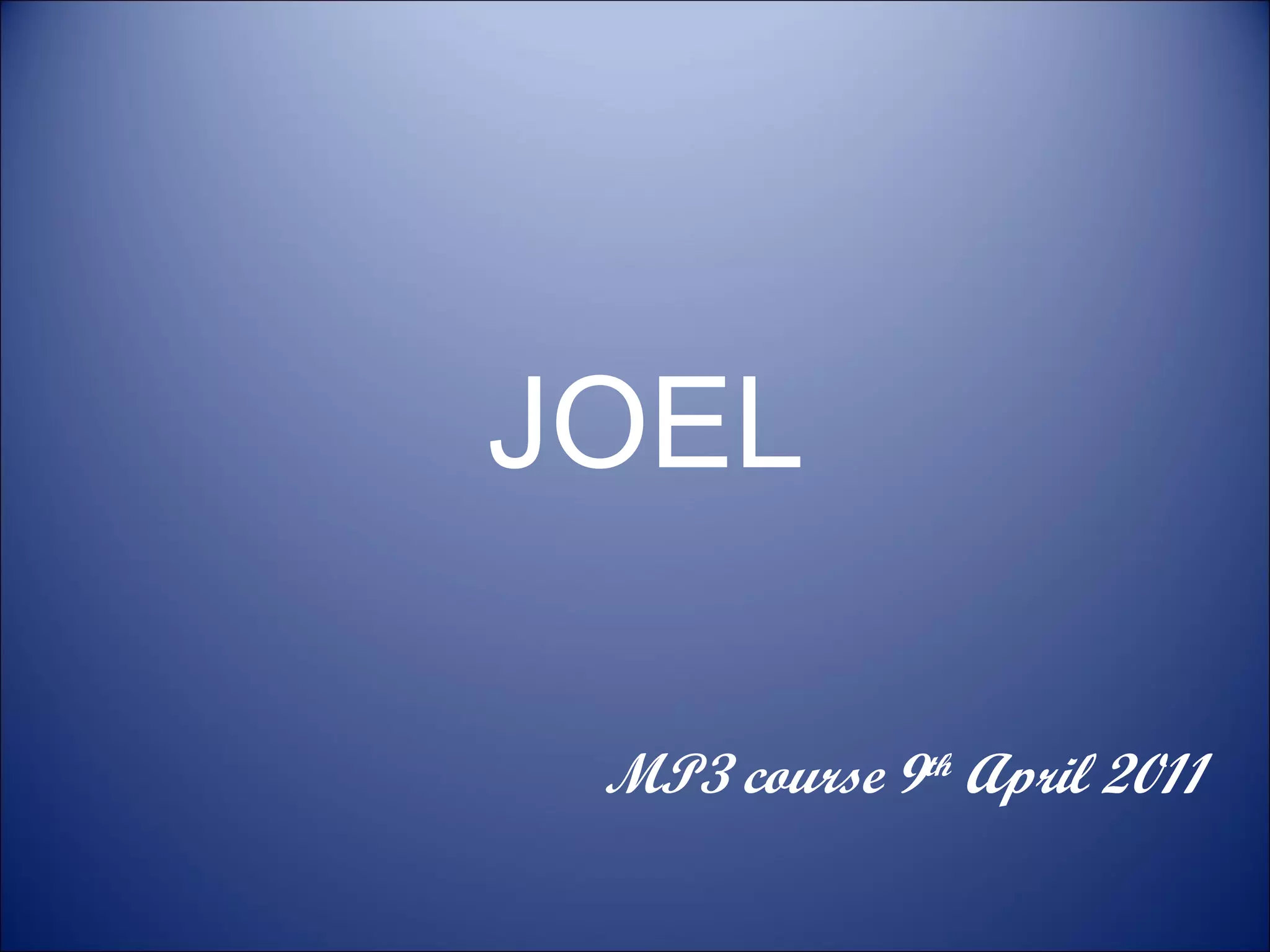 BOOK OF JOEL | PPT