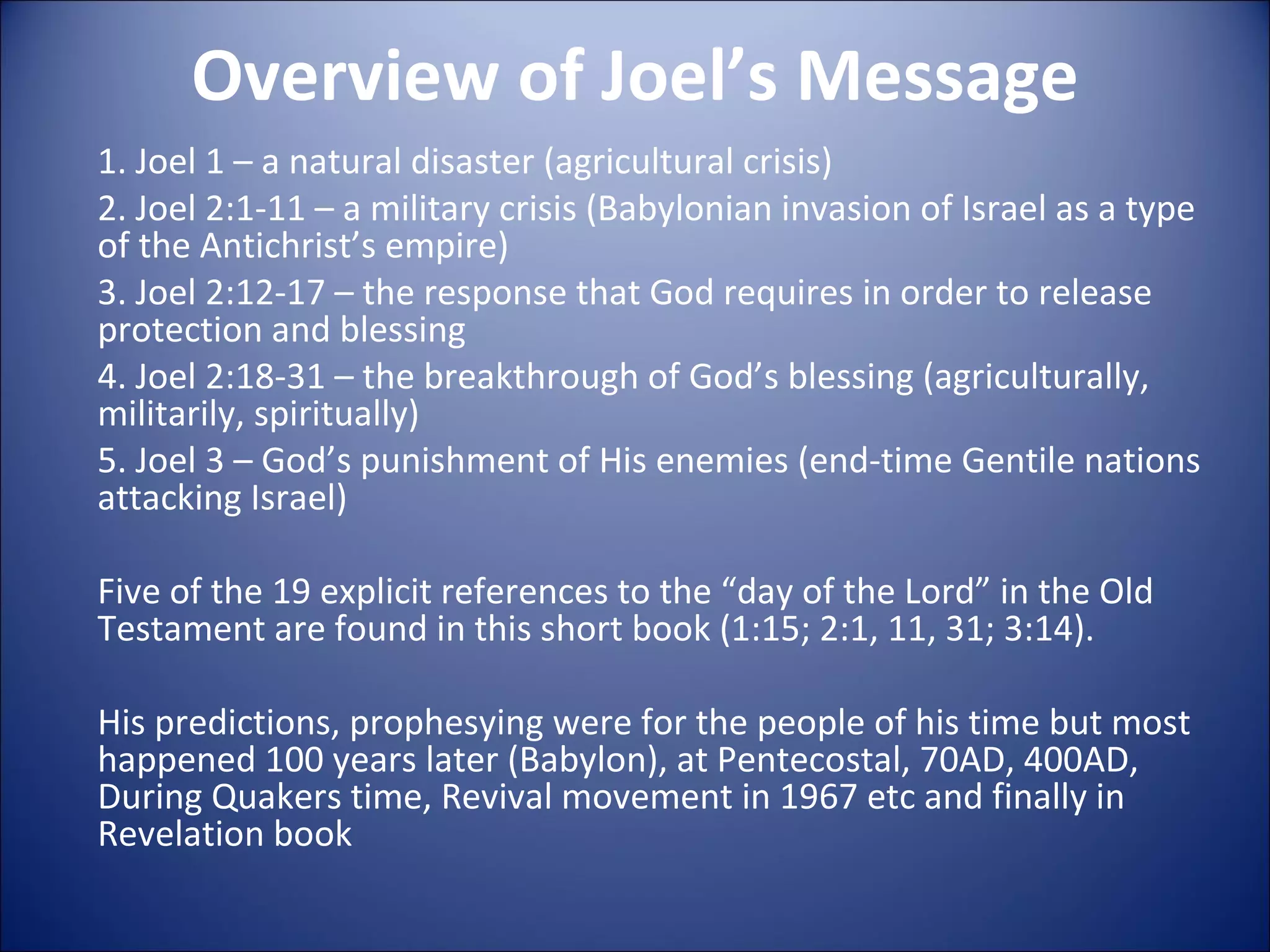 BOOK OF JOEL | PPT