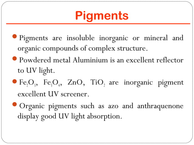 Presentation on photo degradation and photo stabilization of polymers ...