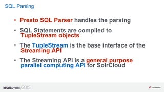 Parallel SQL for SolrCloud | PPT