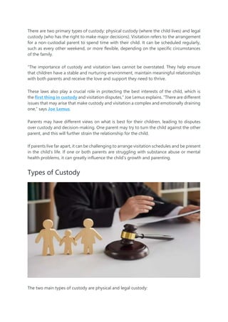 Joe Lemus Explains How Do Custody and Visitation Laws Work? | PDF