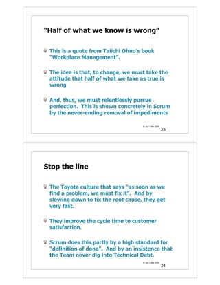 Joe Little - What's Lean got to do with it - The Lean within Scrum | PDF