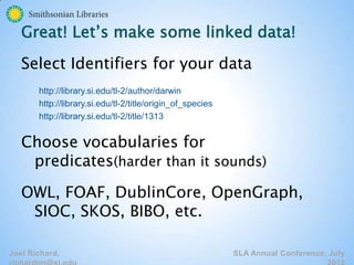 Building a Linked Open Data Set | PPT