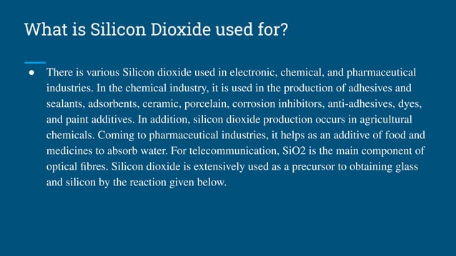 Joe Poon, Simon Cheuk and Austin Zhang - Silicon (IV) DIoxide ...