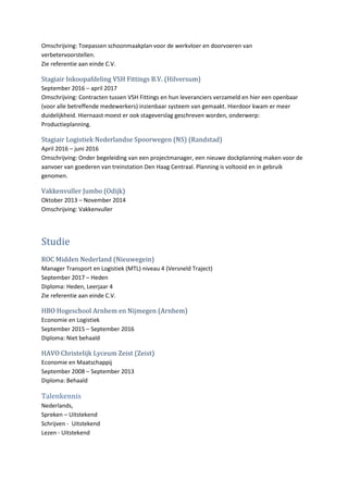 Joeri van der Kraan cv 02-2020 | PDF