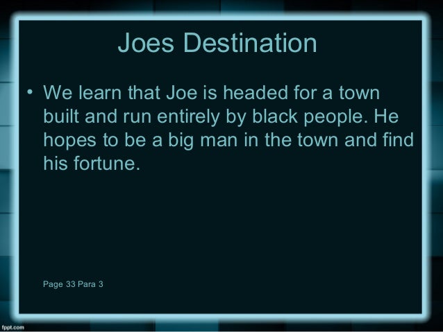 Their eyes were watching god . Joe stark