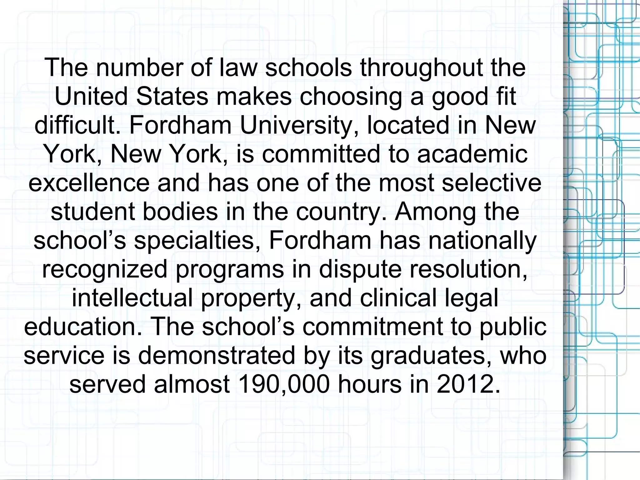 Joe Tacopina: Fordham Law School Continues Its Traditions Moving into ...