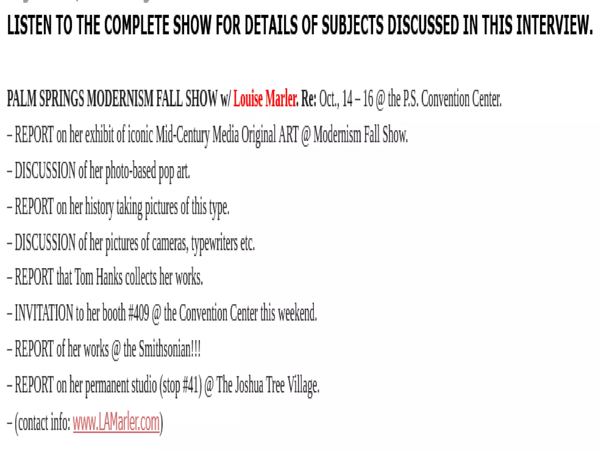 Joey English Show Interview and Modernism Show.pptx