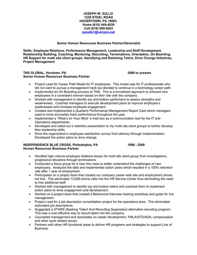 Joe Zullo Resume 5 | PDF