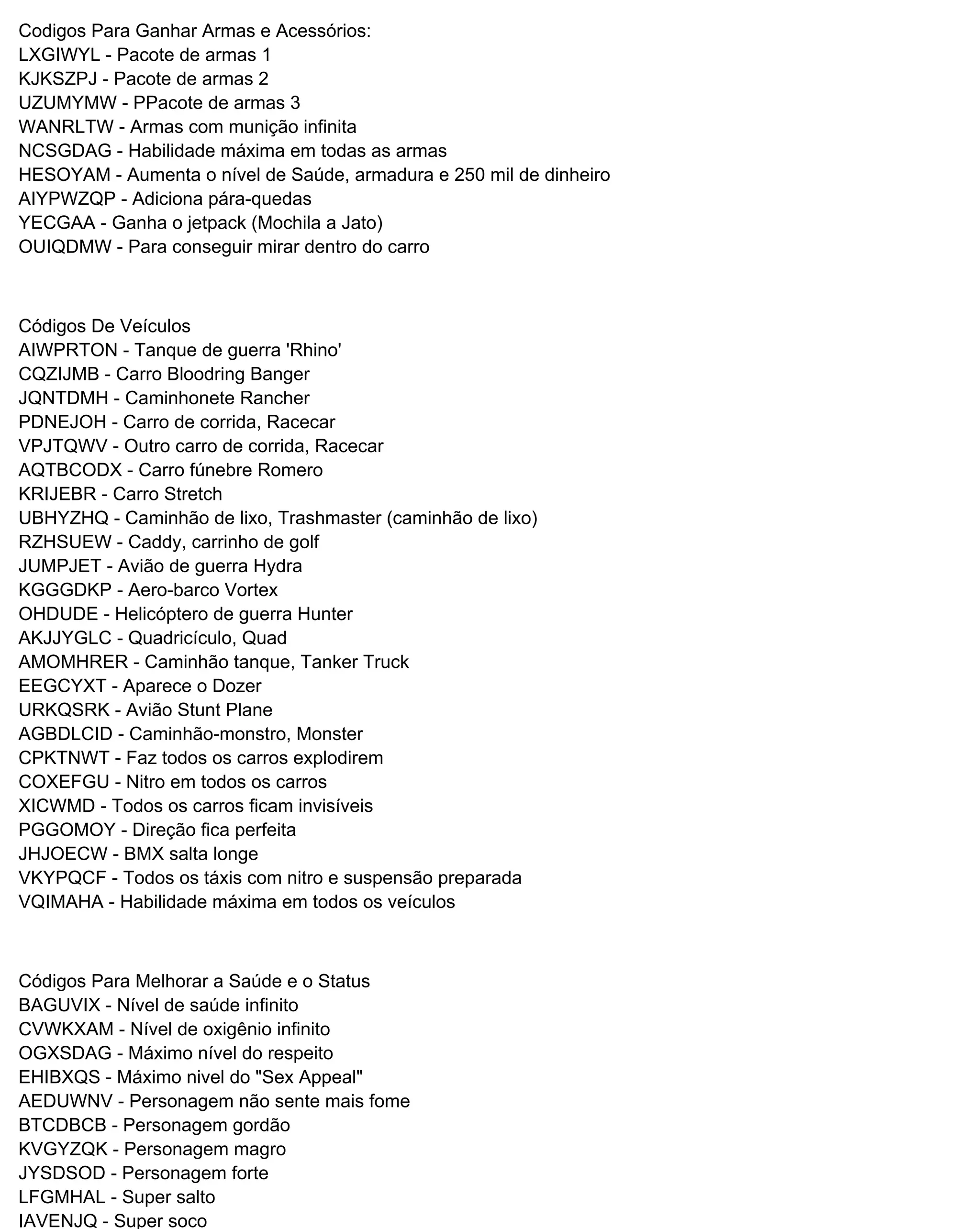 Manhas De GTA San Andreas PC | PDF