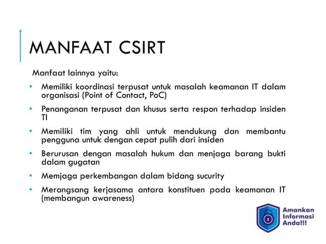 CSIRT Awareness v3_Riki Arif Gunawan | PDF
