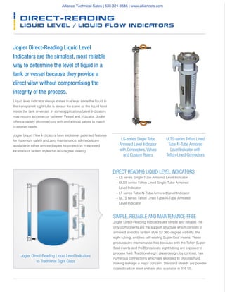 Jogler Magnetic Level Gauge, Magnetostrictive Level Transmitter, and ...